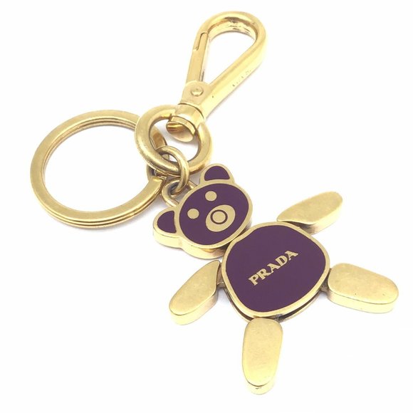 Prada | Accessories | Prada Prada Bear Keychain Bag Charm Gp Gold ...